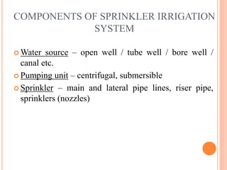 SPRINKLER IRRIGATION | PPTX