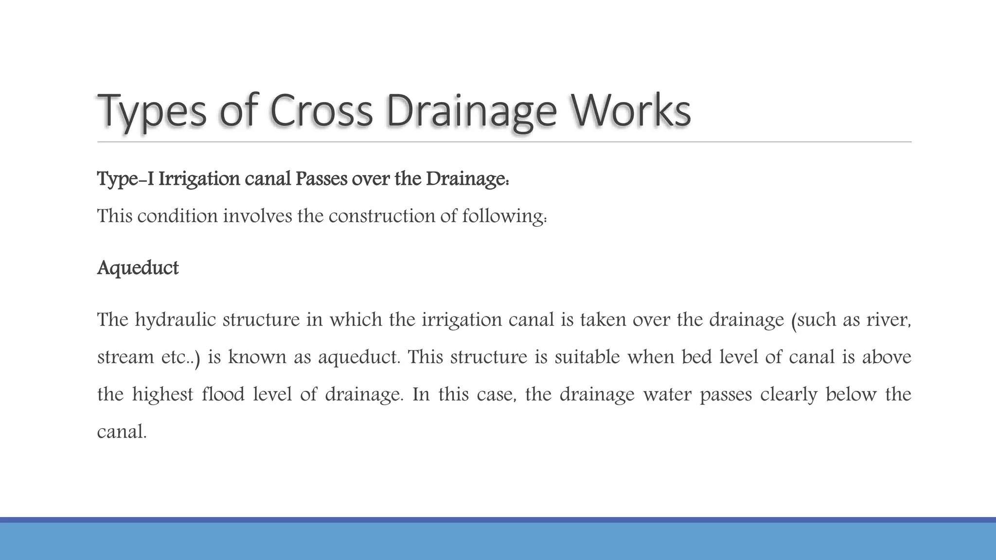 Cross Drainage Works by Engr. Ehtisham Habib | PPTX
