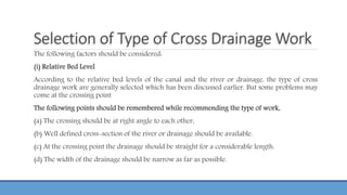 Cross Drainage Works by Engr. Ehtisham Habib | PPTX