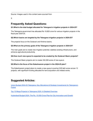 irrigation project details telangana.pdf