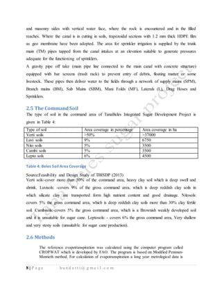 Irrigation scheduling practice at Tana Bales Sugar project by Hunda ...