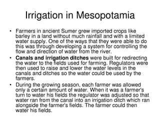 Mesopotamian Irrigation system | PPT