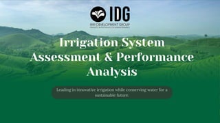 Irrigation System Assessment & Performance Analysis | PDF