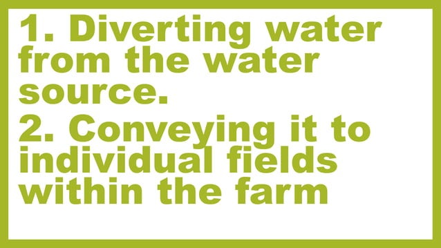 IRRIGATION SYSTEM PLAN AND DESIGN (2).pptx | Agriculture | Industries