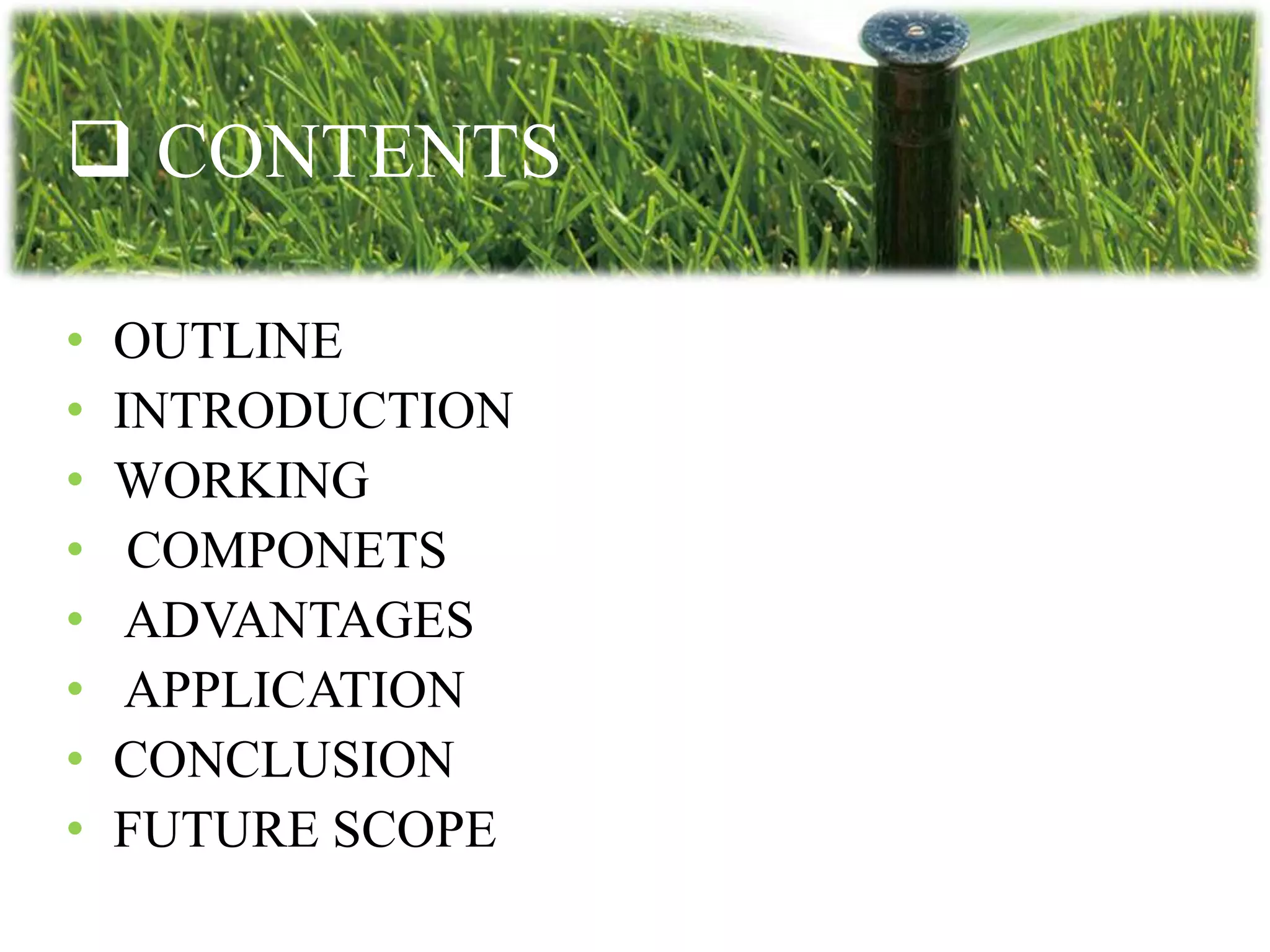 GSM Based Automatic Irrigation System | PPTX