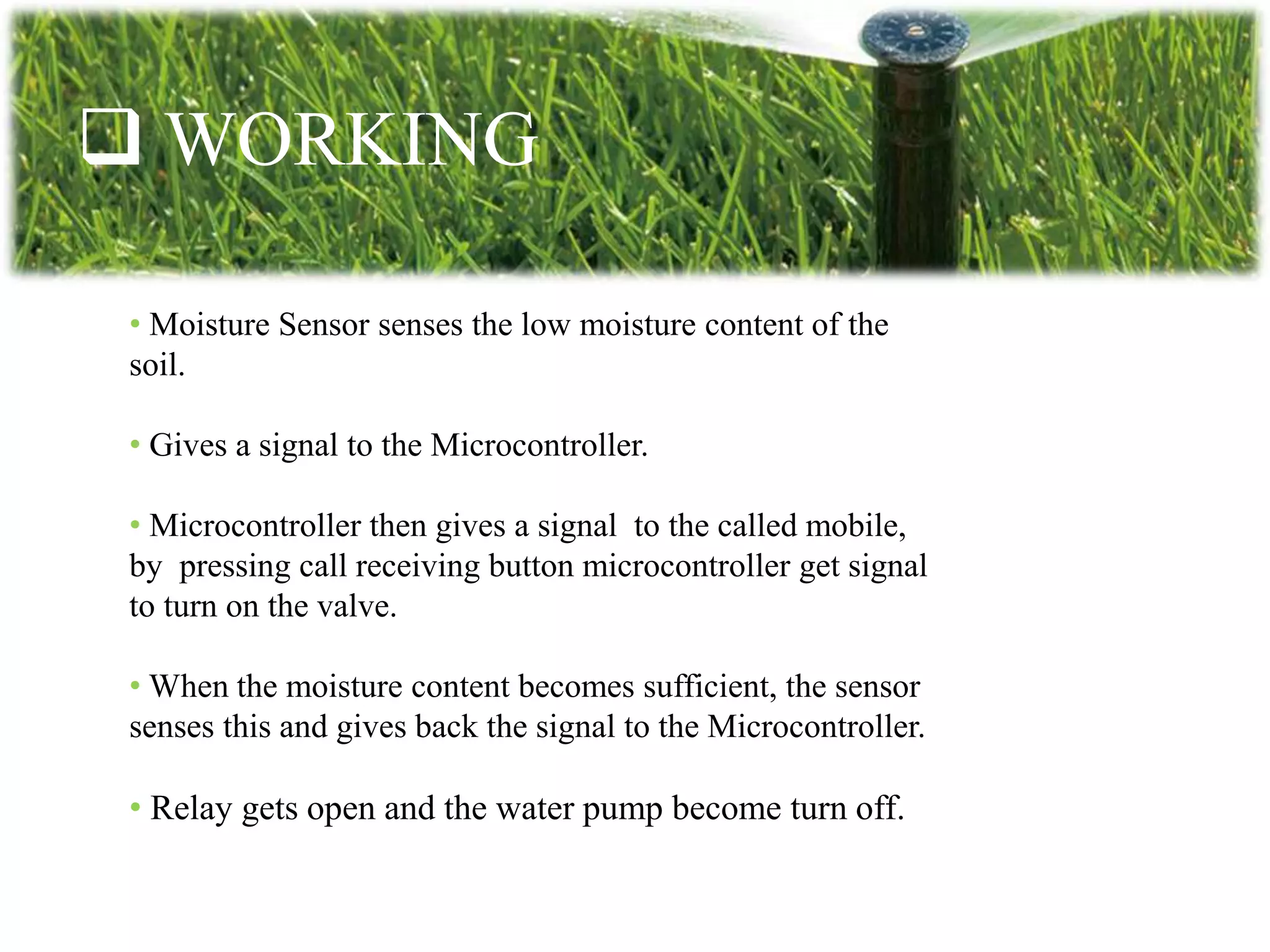 Gsm Based Automatic Irrigation System Pptx