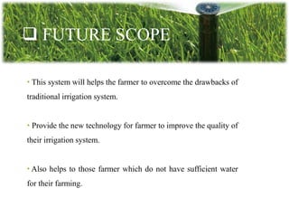GSM Based Automatic Irrigation System | PPTX