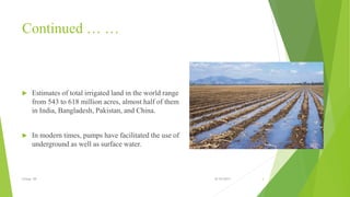 Irrigation systems in bangladesh | PPTX
