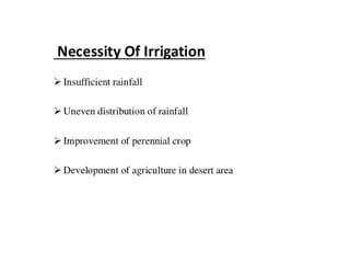 Unit 1 Irrigation water sources and crop water requirement | PPTX