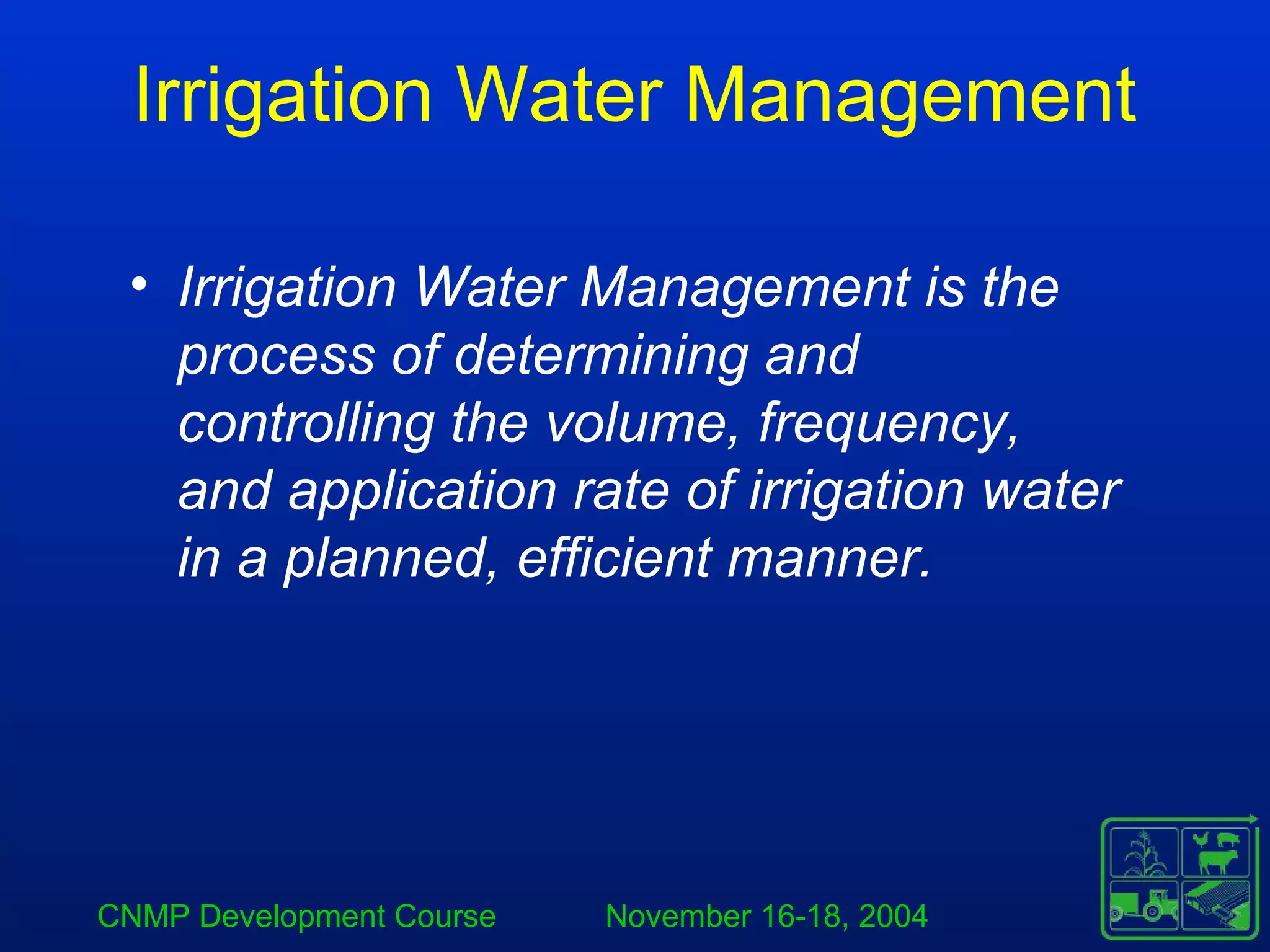 Irrigation water management 111012011501 | PPT