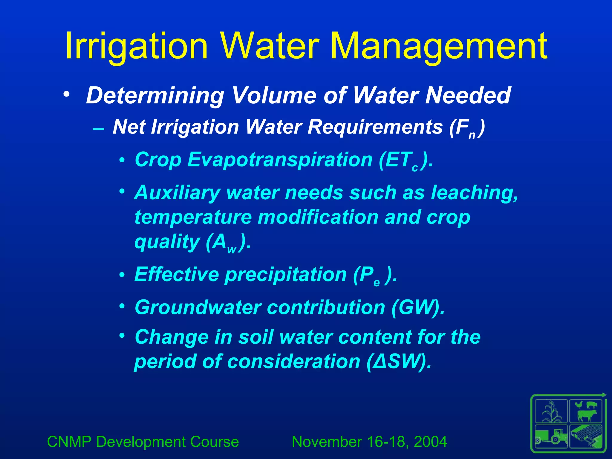 Irrigation water management 111012011501 | PPT