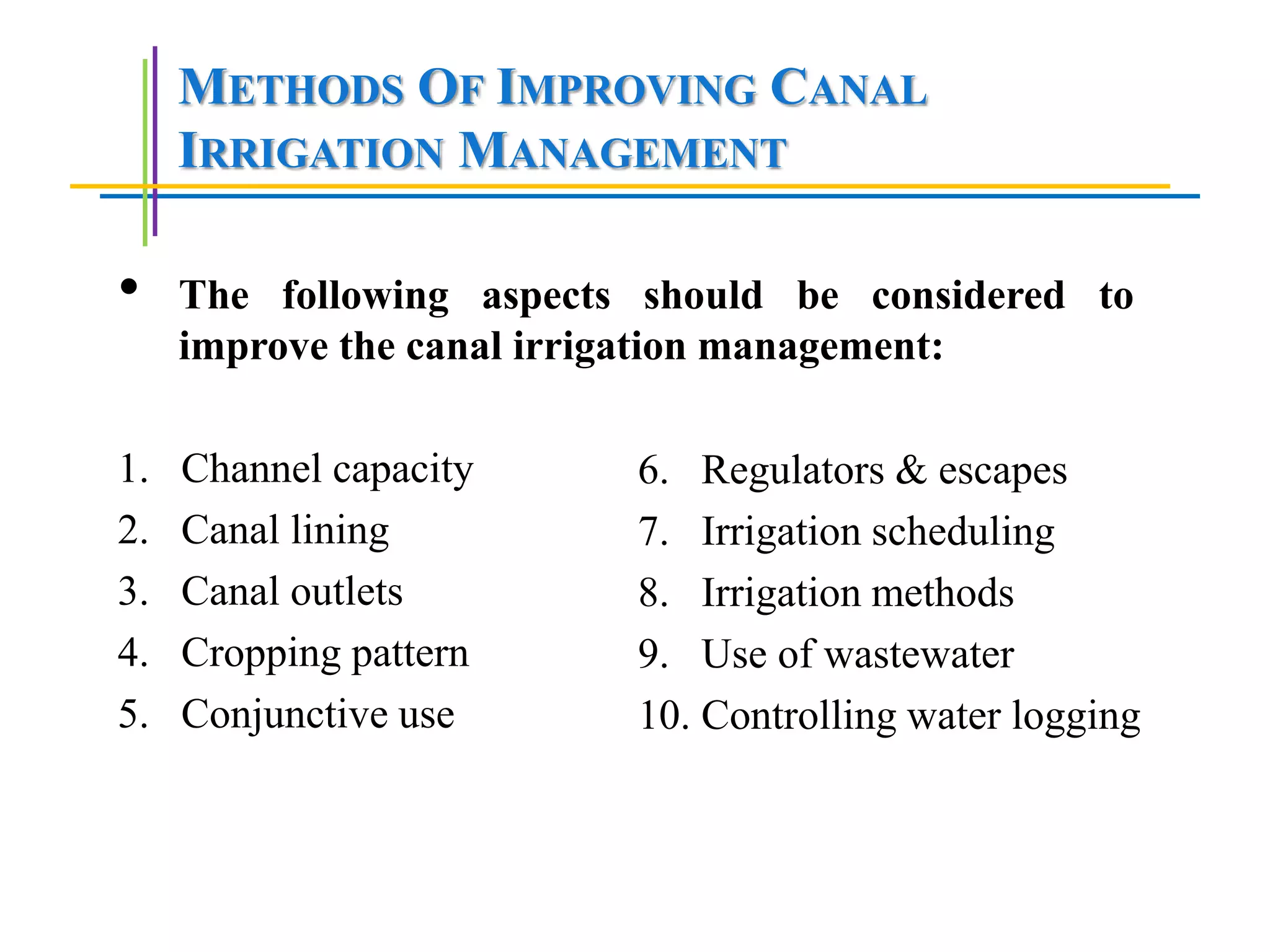 Irrigation water management | PPTX