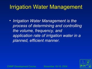 Irrigation Water Management of field crops .ppt
