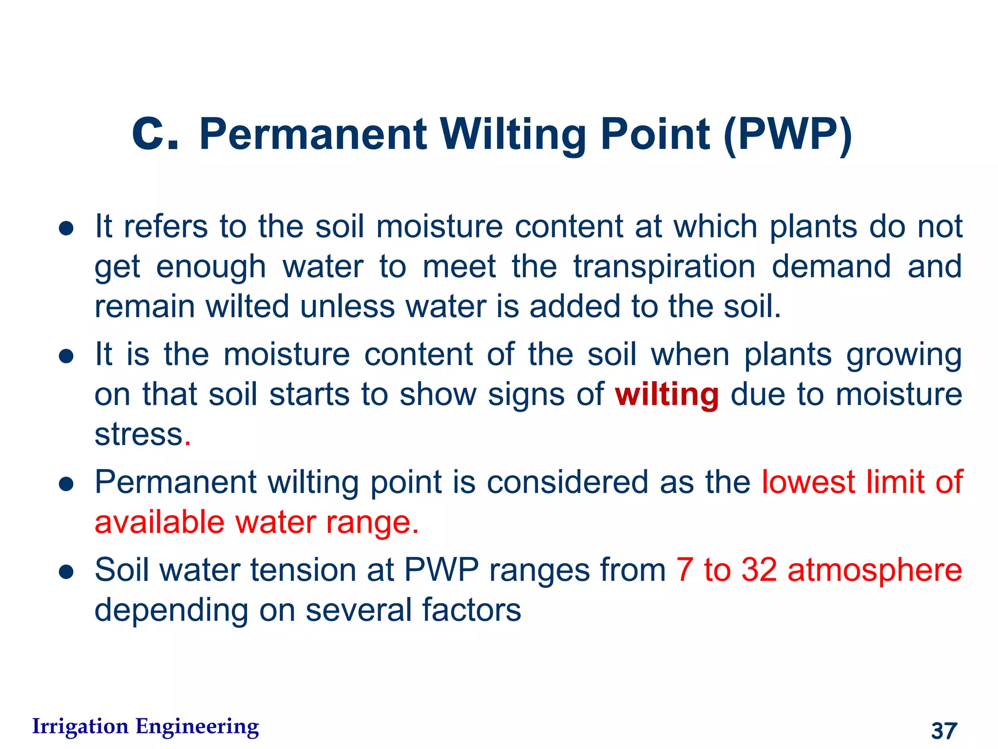 Irrigation water requirement | PPT