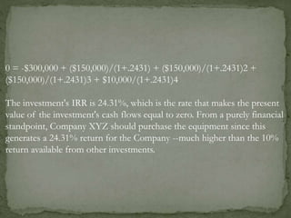 Irr ( internal rate of return) | PPTX
