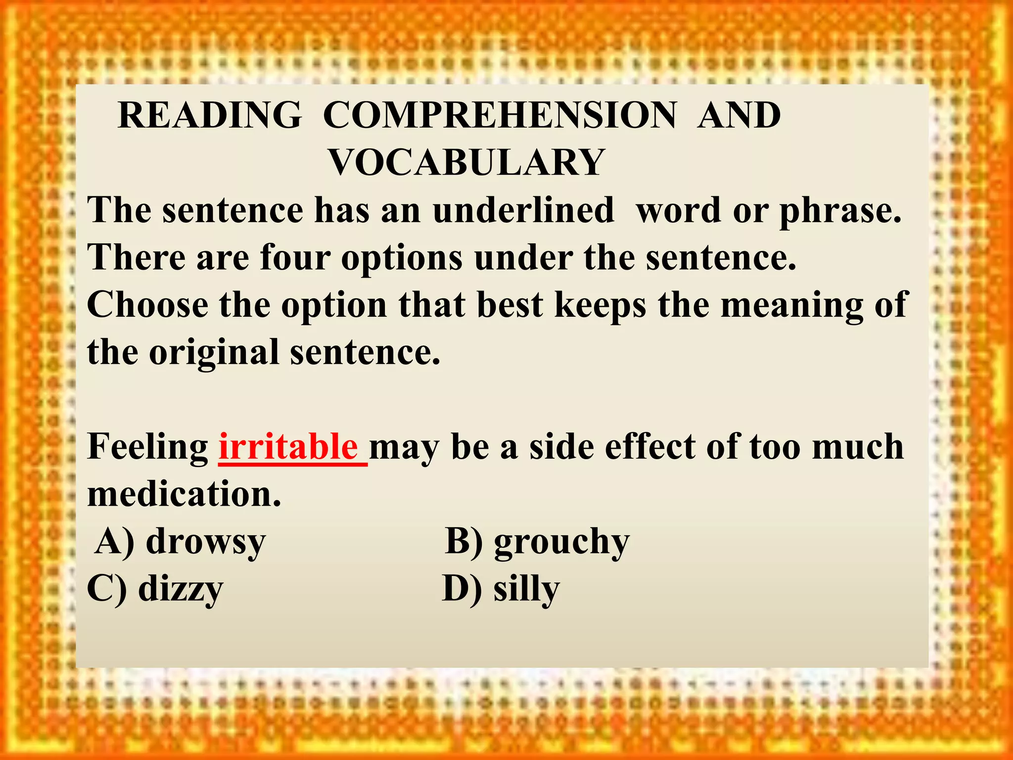 TOEFL Vocabulary | PPTX