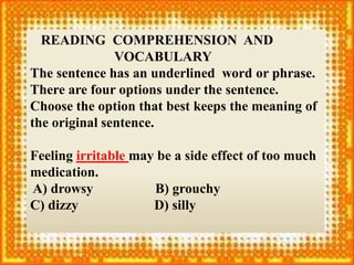 TOEFL Vocabulary | PPTX