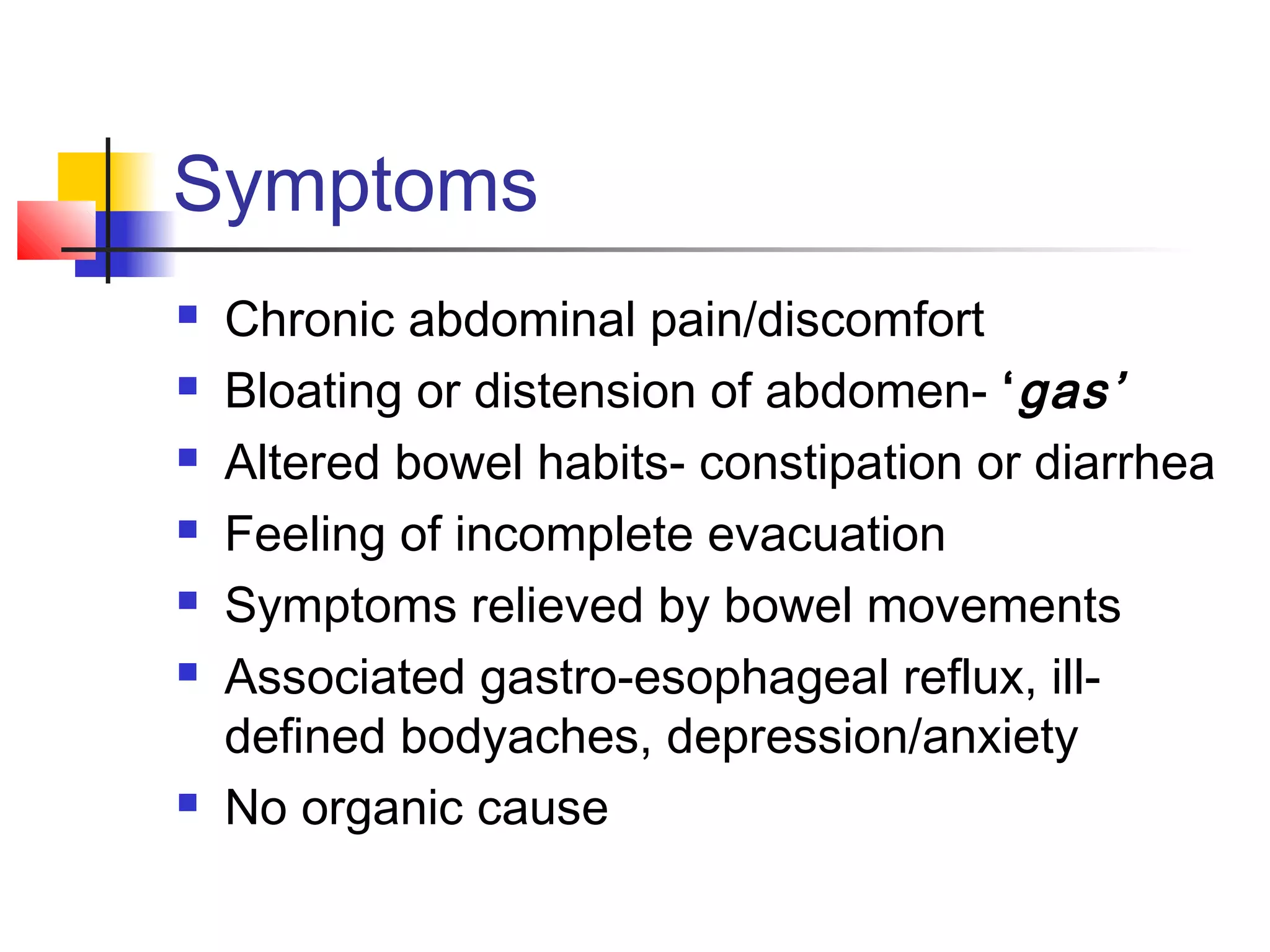 Irritable bowel syndrome | PPT