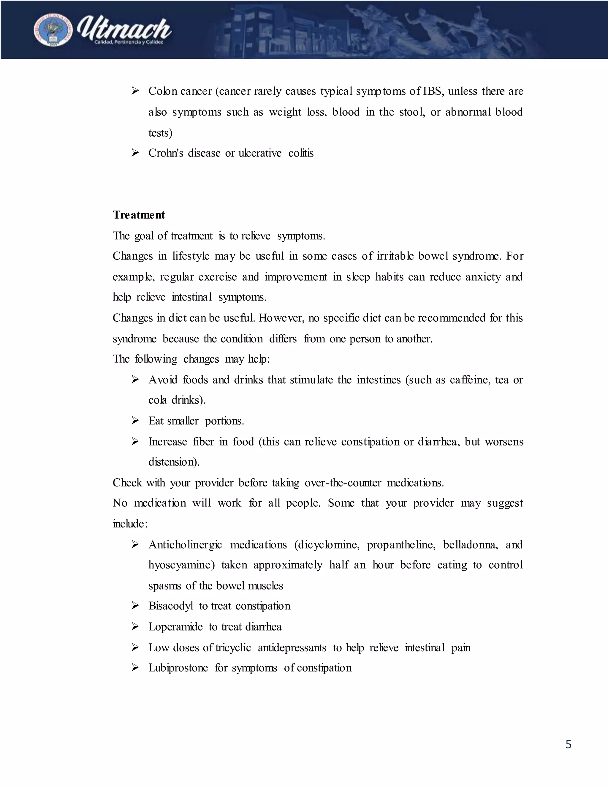 Irritable bowel syndrome | DOCX