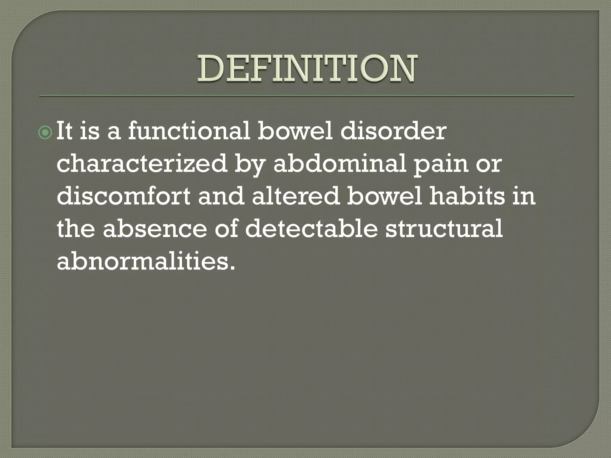 Irritable bowel syndrome | PDF | Digestive Disorders | Diseases and ...