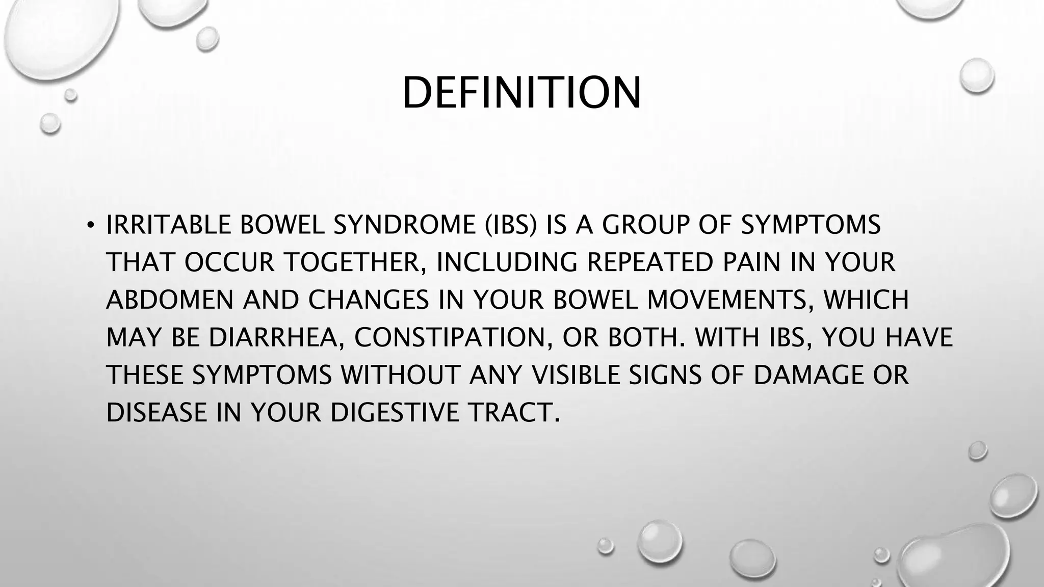 Irritable bowel syndrome | PPTX