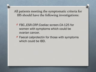 Irritable bowel syndrome (ibs) | PPT