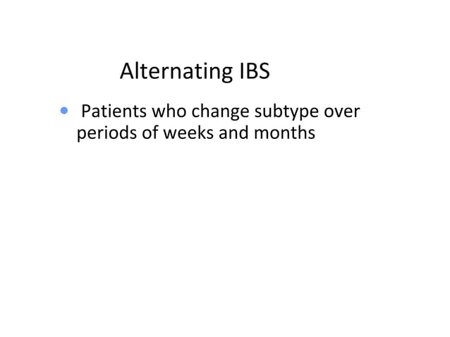 Irritable bowel syndrome | PPT