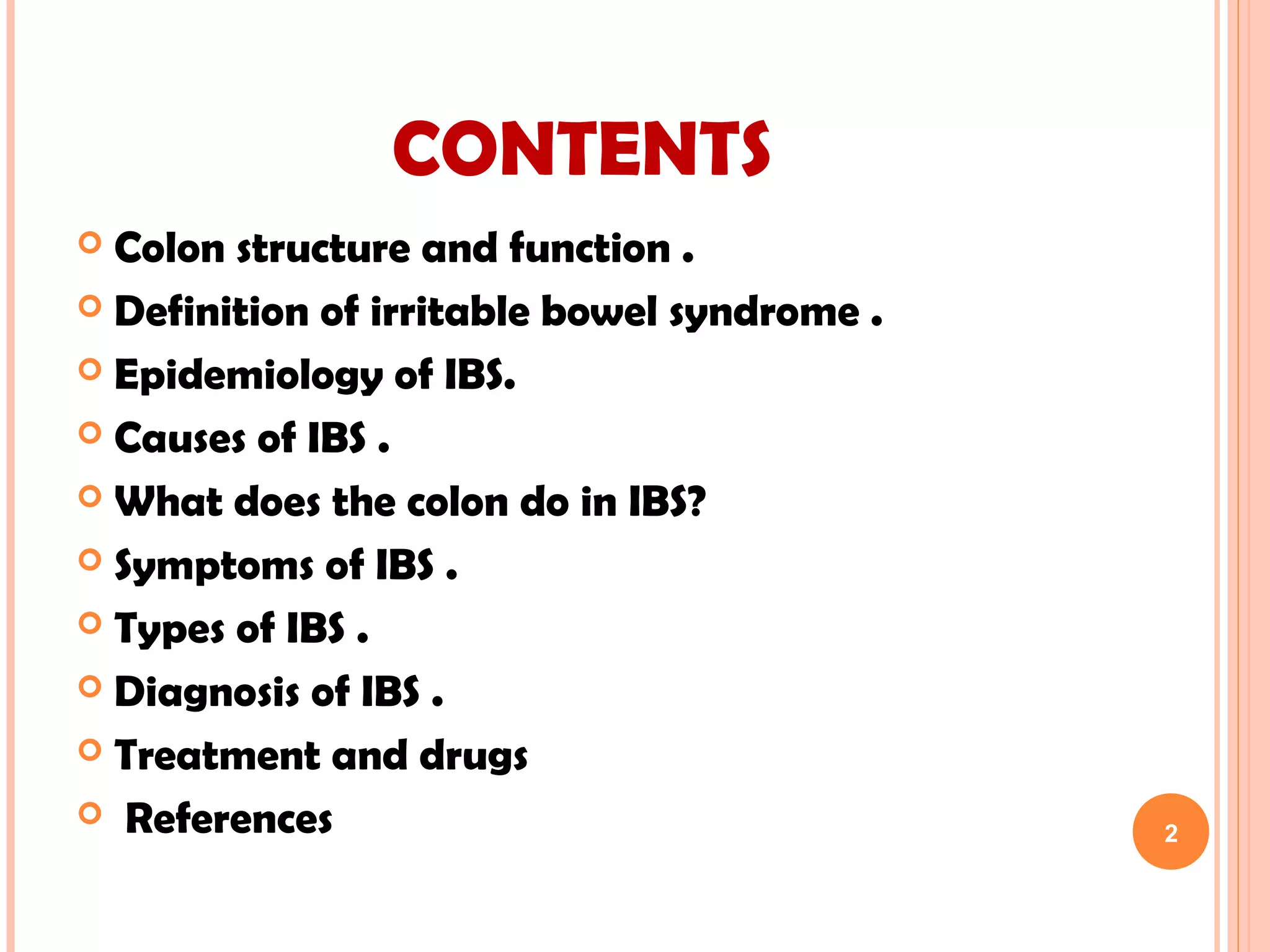 Irritable bowel syndrome | PPT