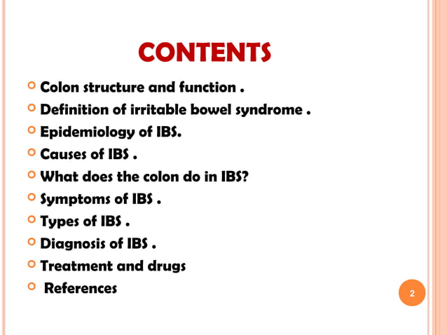 Irritable bowel syndrome | PPT | Digestive Disorders | Diseases and ...