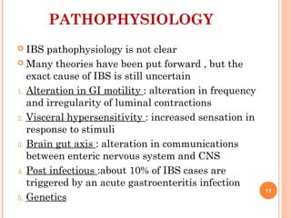 Irritable Bowel Syndrome Pathophysiology