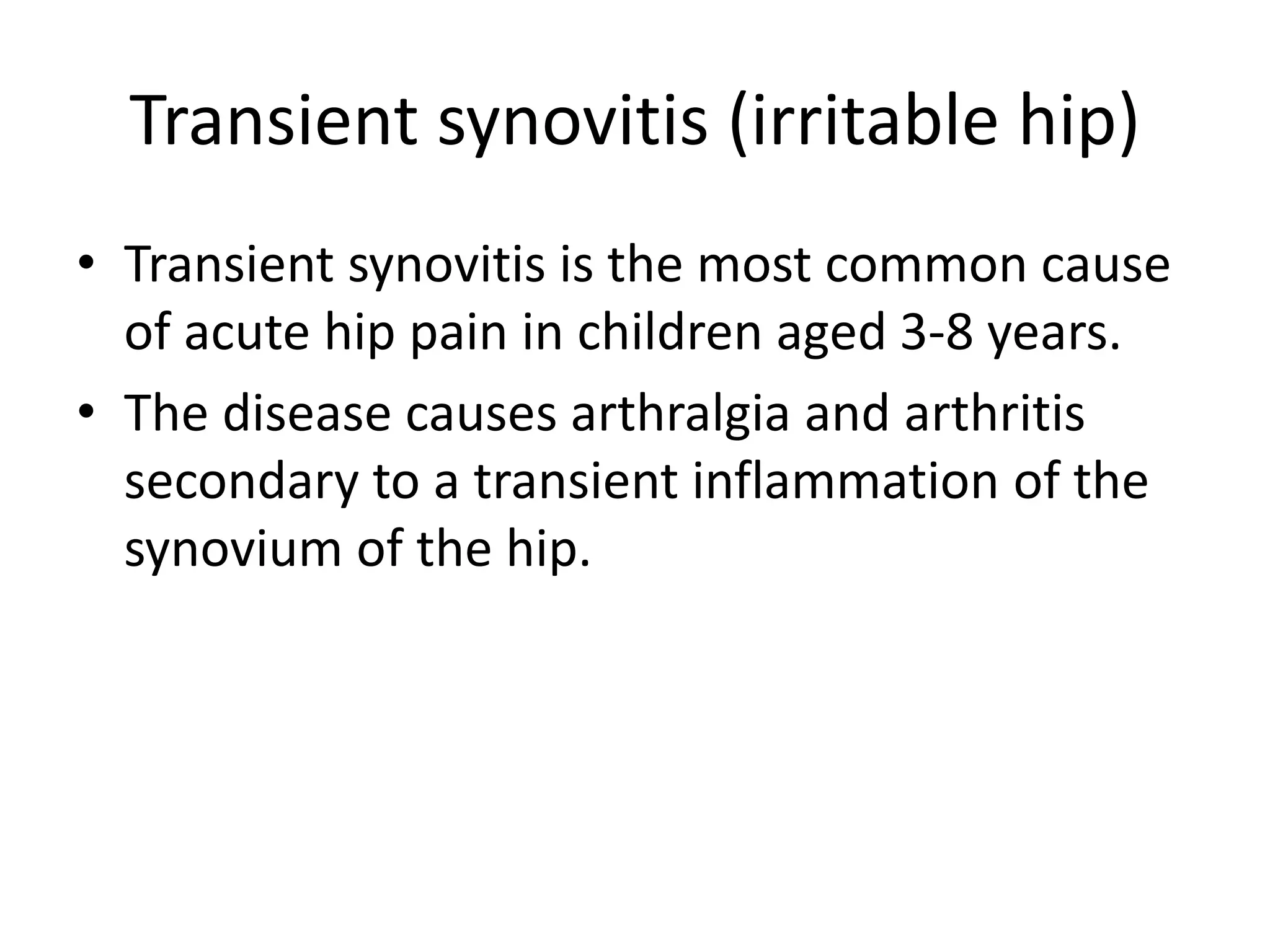 Irritable hip and perthe's disease | PPTX