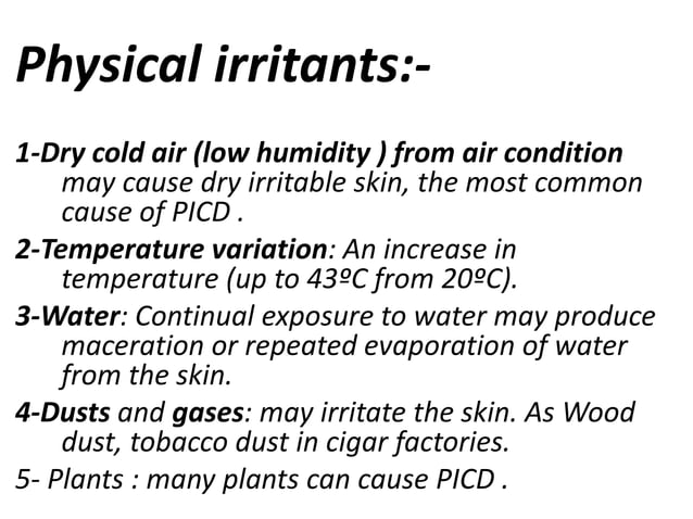 Irritant contact dermatitis | PPTX