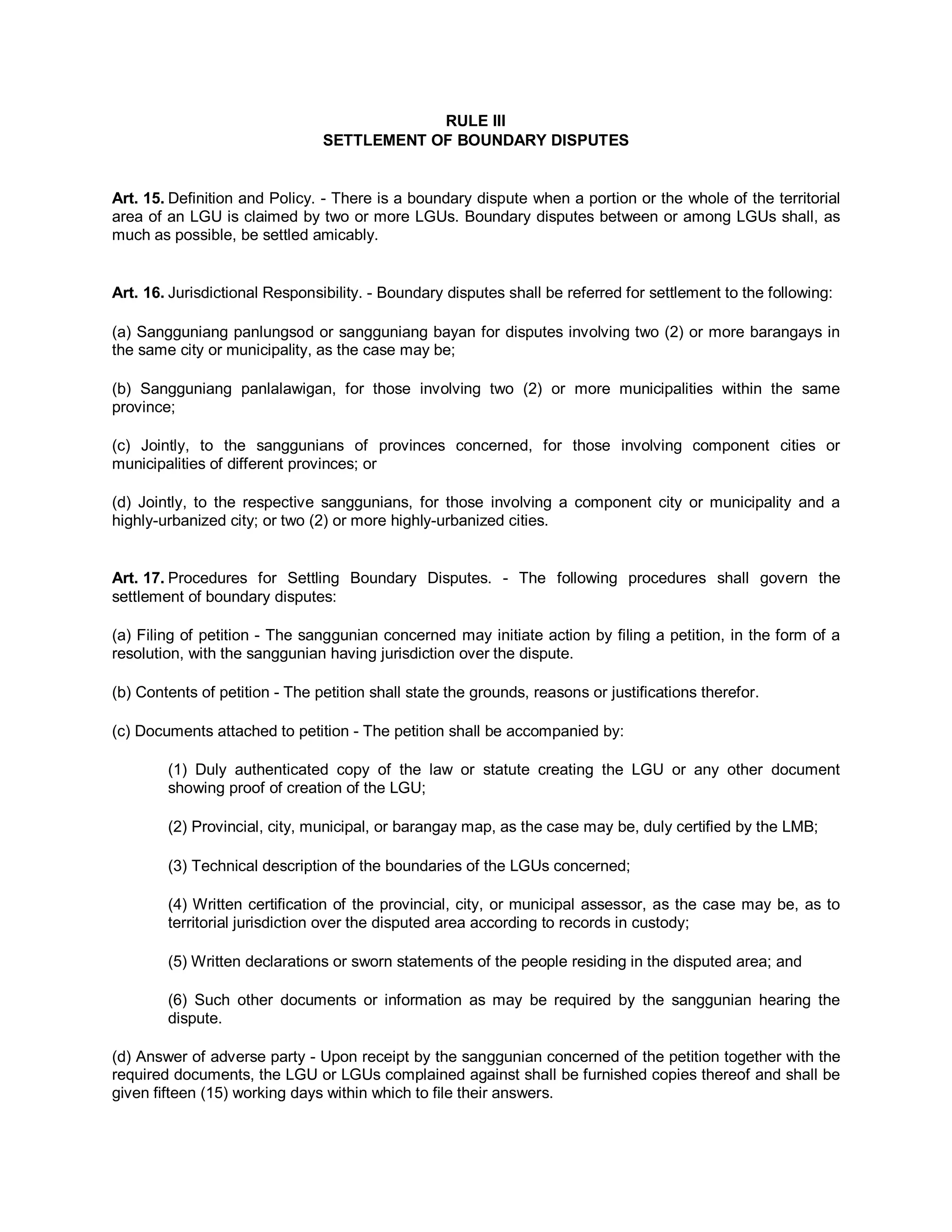 Implementing Rules of the Local Government Code of the Philippines | PDF