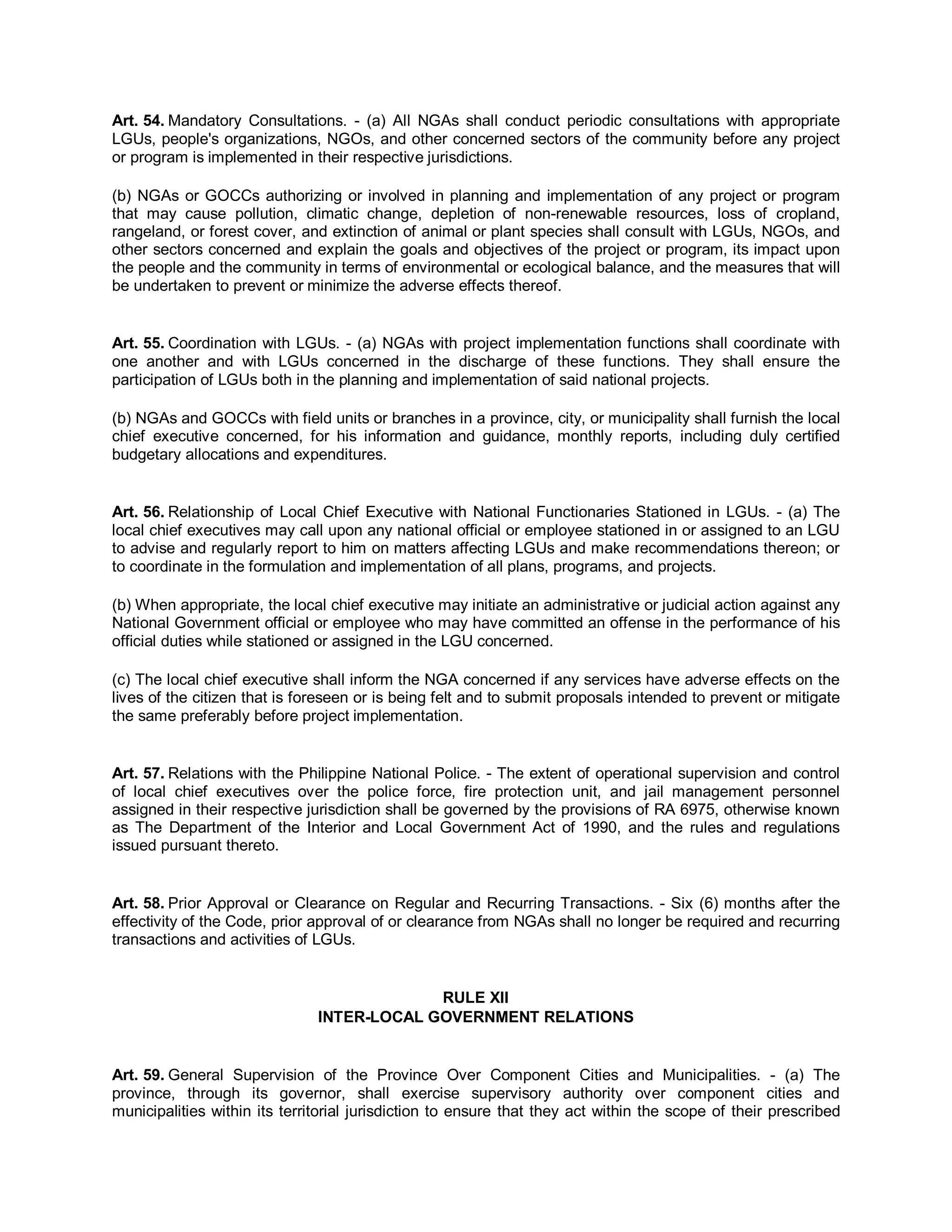 Implementing Rules of the Local Government Code of the Philippines | PDF