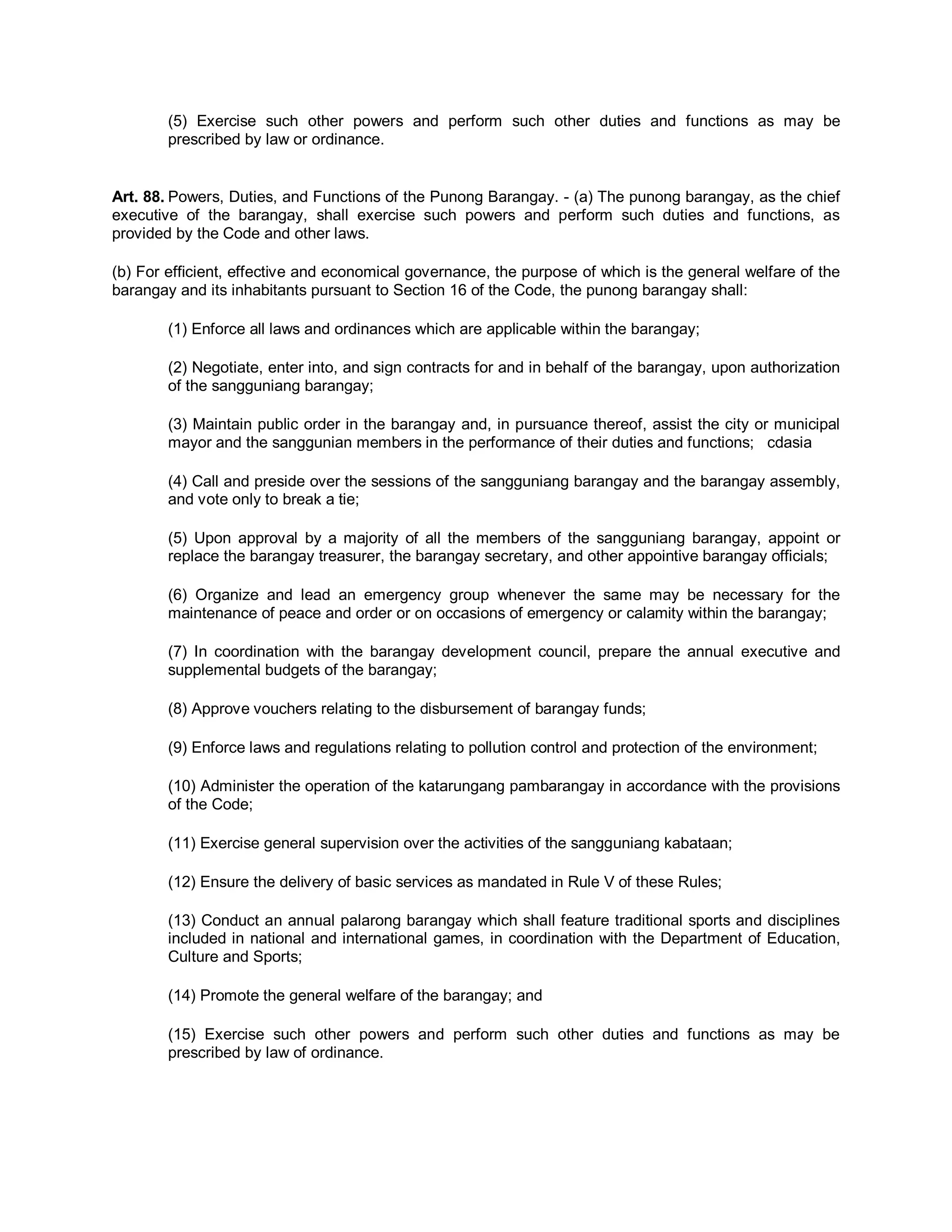 Implementing Rules of the Local Government Code of the Philippines | PDF