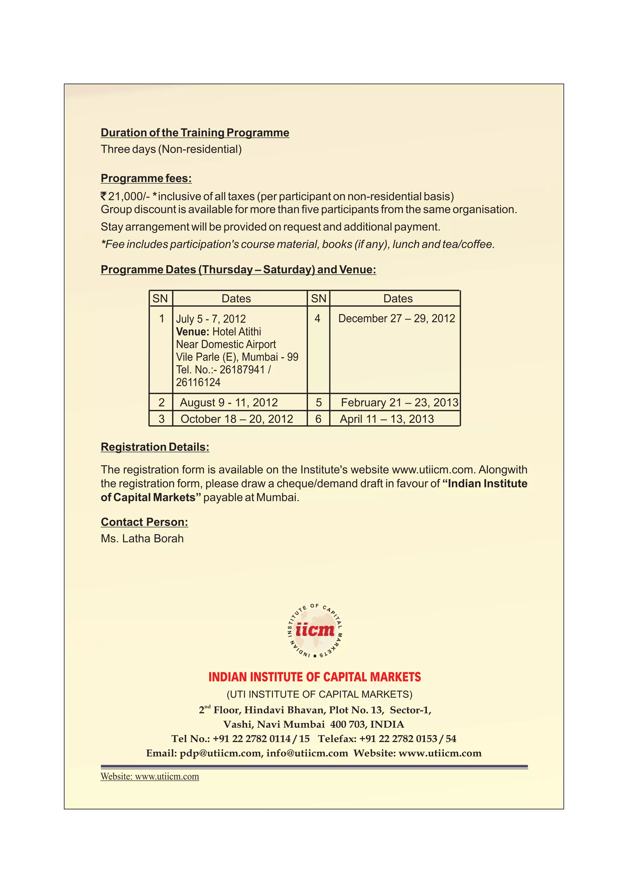 Programme on Interest Rate Risk Management | PDF