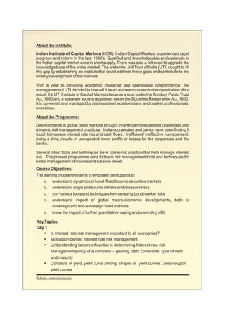 Programme on Interest Rate Risk Management | PDF
