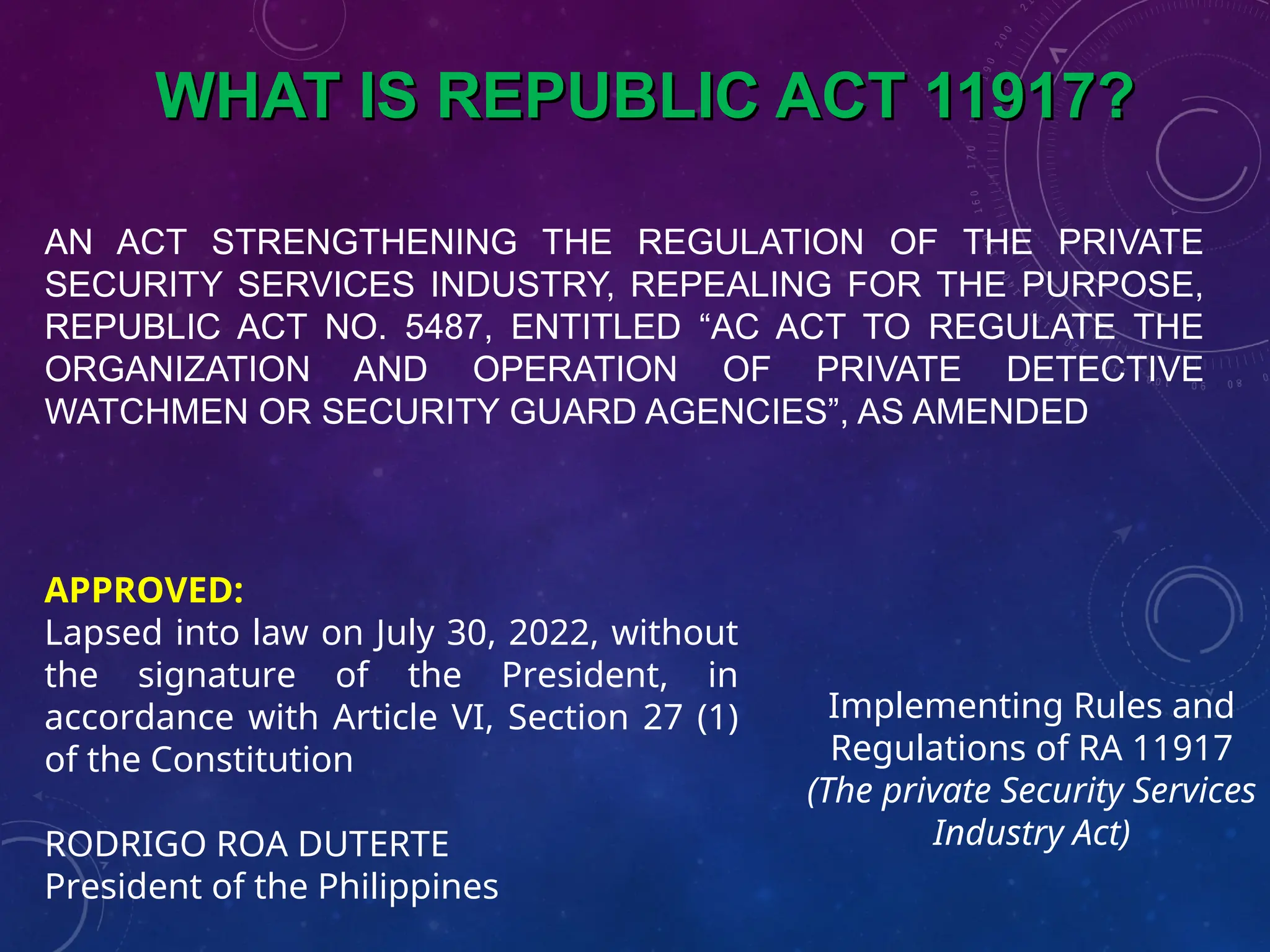 Implementing Rules and Regulation OF RA 11917.ppt