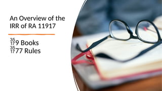 Implementing Rules & Regulations of RA 11917 v2 part 1.pptx