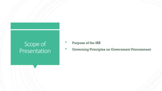IRR of RA No. 12009 (Purpose and Governing Principles).pptx