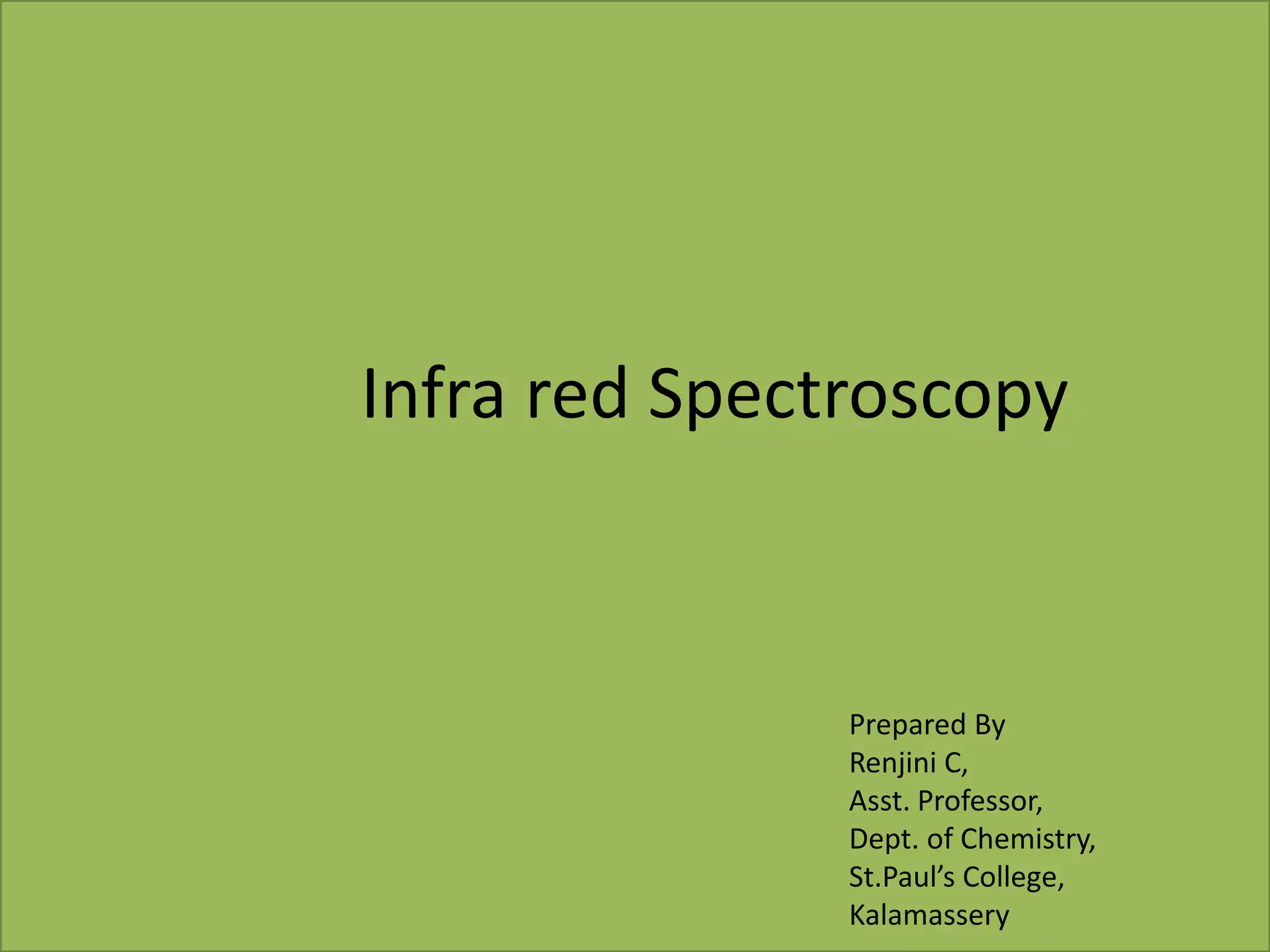Infrared spectroscopy | PPT