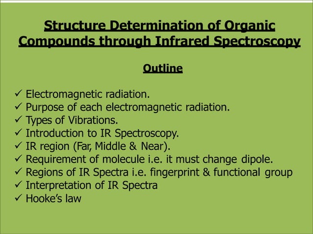 Infrared spectroscopy | PPT