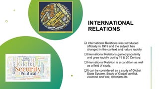 Introduction to International Relations. | PPTX