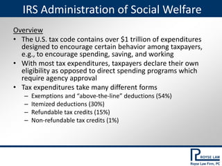 IRS Administration of Social Welfare Policy | PPT