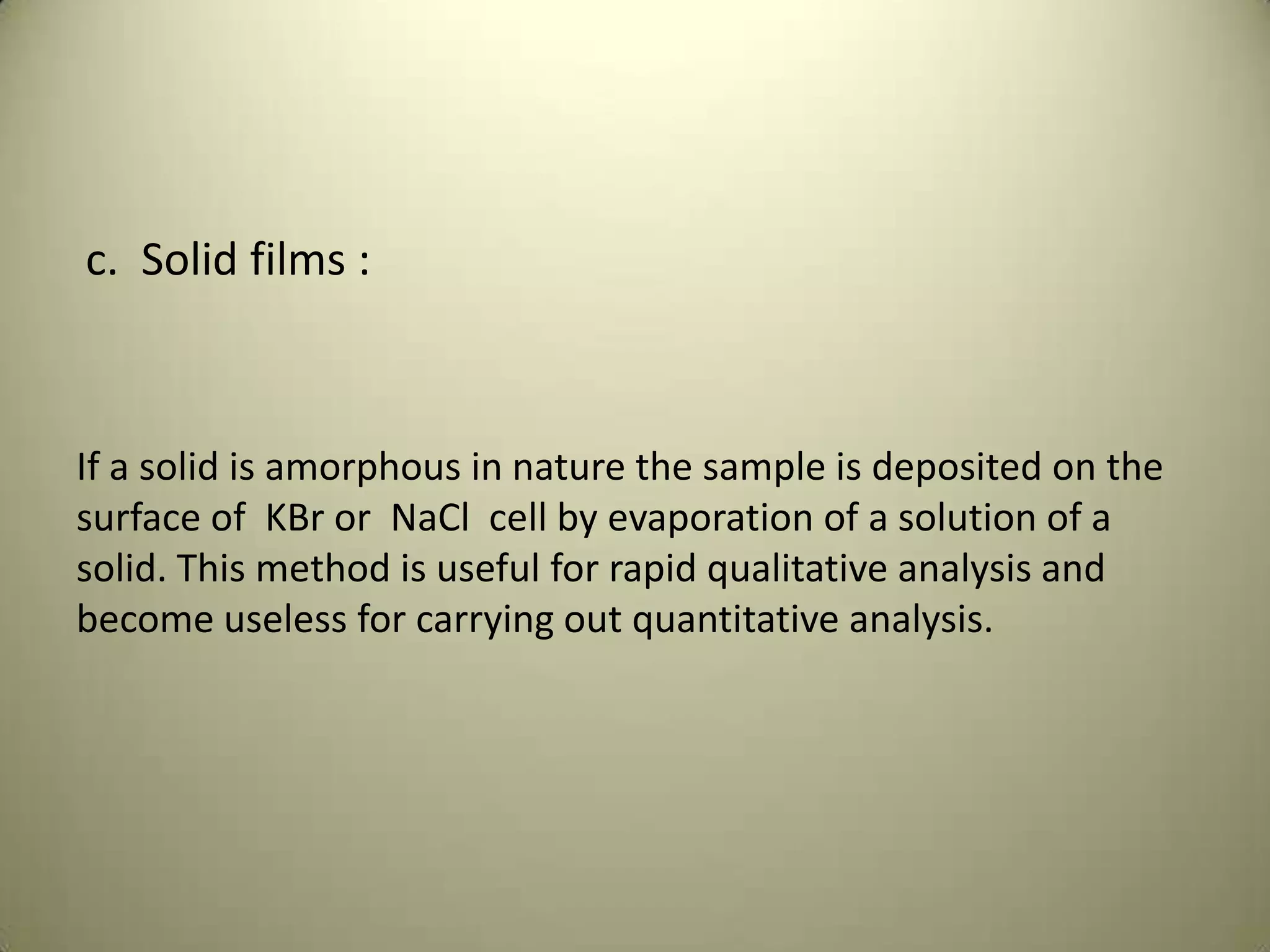 IR interpretation and sample handling | PPTX