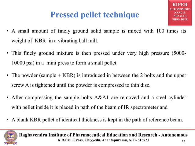 Sampling Techniques in IR Spectroscopy | PPTX | Chemistry | Science