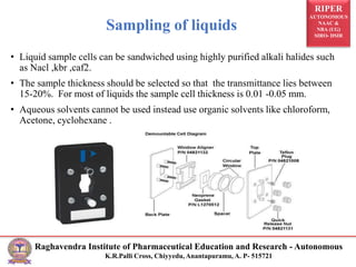 Sampling Techniques in IR Spectroscopy | PPTX