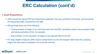 IRS Audits of The ERC 5.31.2023