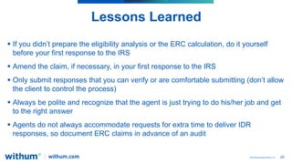 IRS Audits of The ERC 5.31.2023