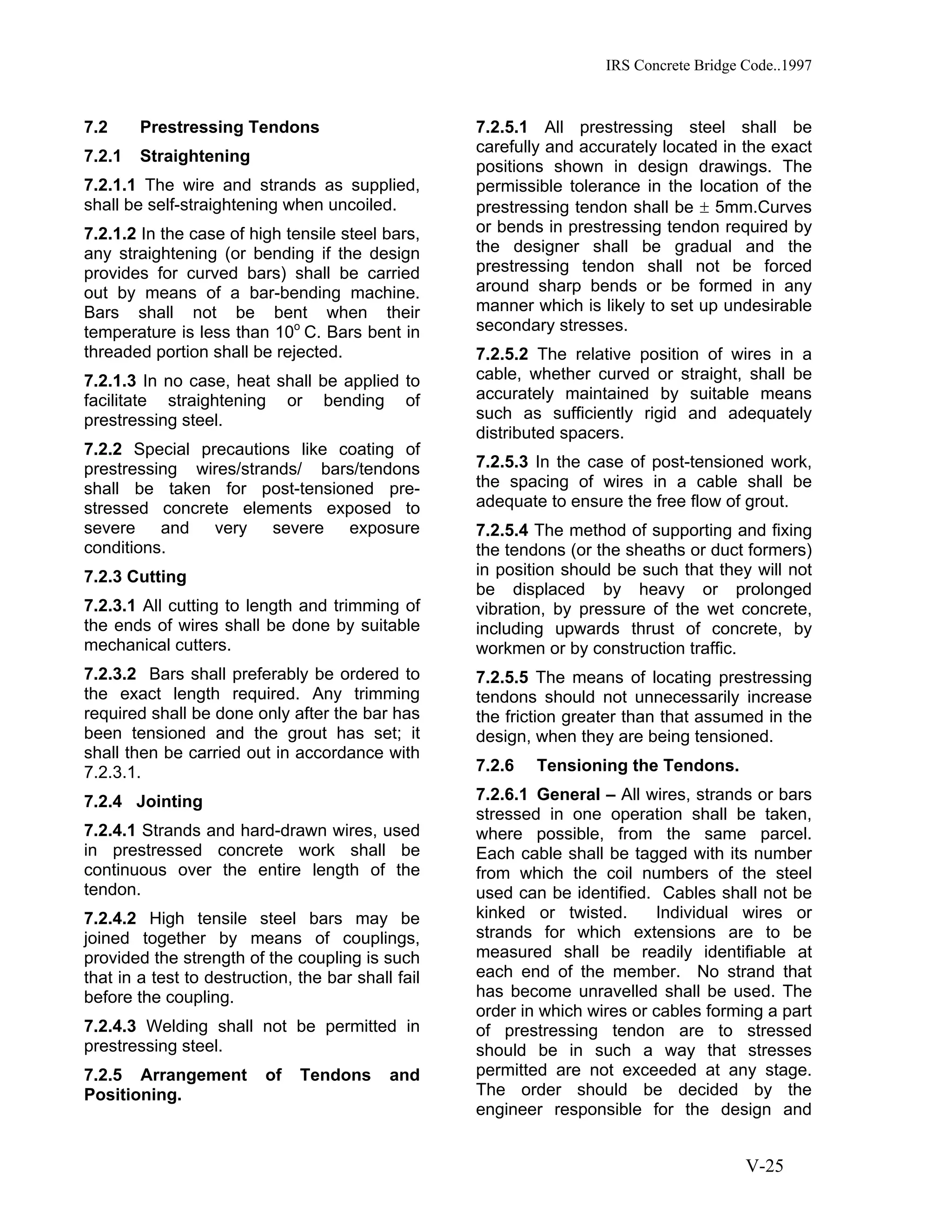 Irs concrete bridge code | PDF